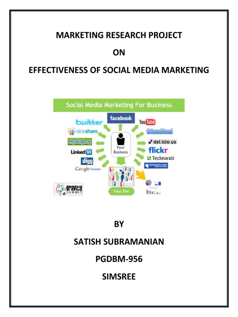 Marketing Research Project ON Effectiveness of Social Media Marketing ...
