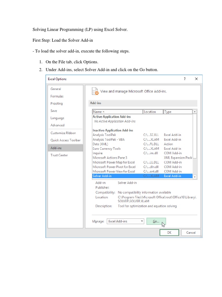 Solving Linear Programming Using Excel Solver | PDF | Linear Programming | Profit (Accounting)