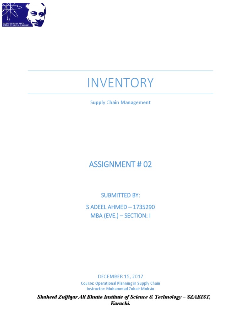 Inventory in SCM | PDF | Inventory | Supply Chain