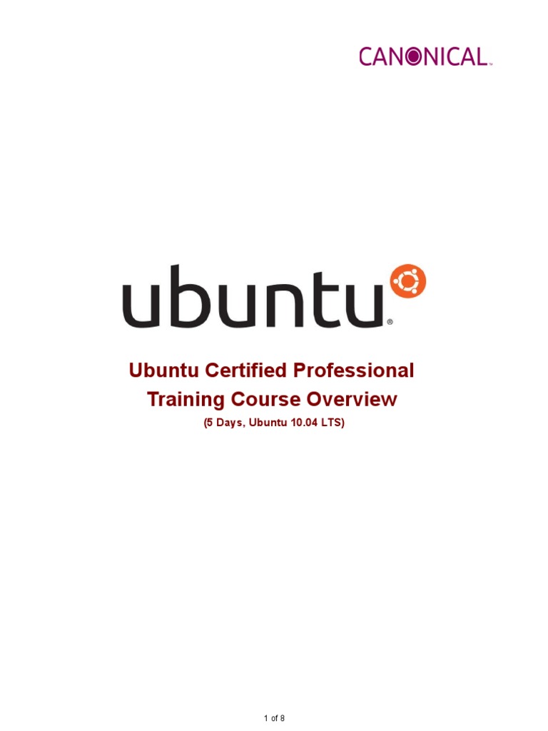 Training - Ubuntu Certified Professional Overview v3 | PDF | System ...