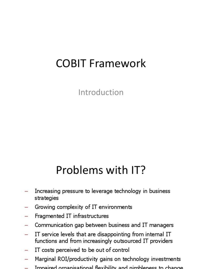 COBIT Framework | PDF | Cobit | Audit