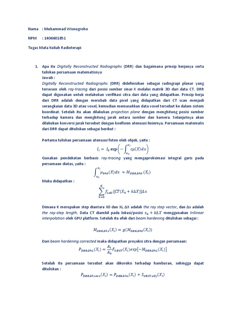 Digitally Reconstructed Radiographs | PDF