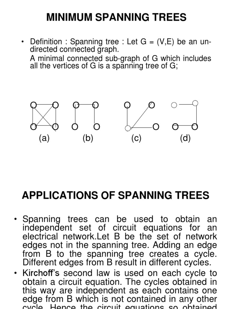Minimum Spanning Trees | PDF | Vertex (Graph Theory) | Computational Problems