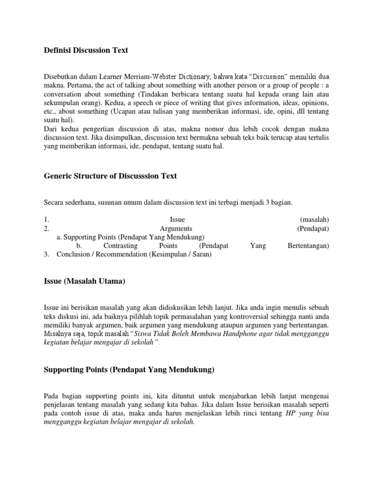 Struktur dan Definisi Discussion Text | PDF | Rokok | Merokok