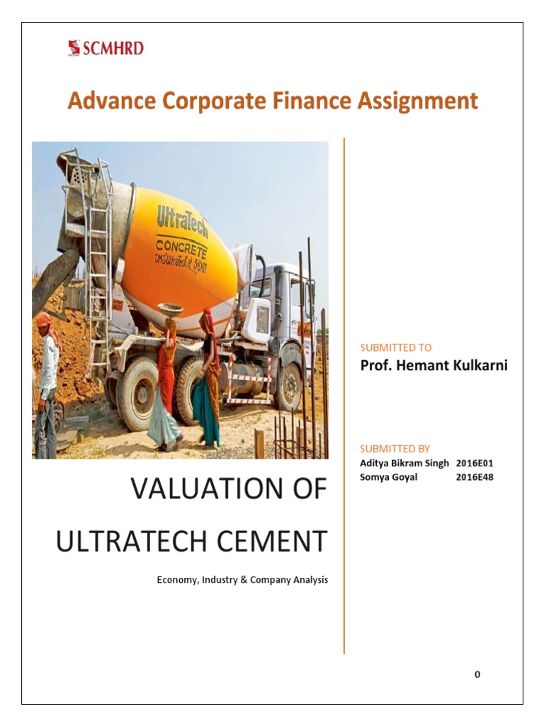 Corporate Finance Assignment Ultratech EIC Analysis | PDF | Revenue | Debt