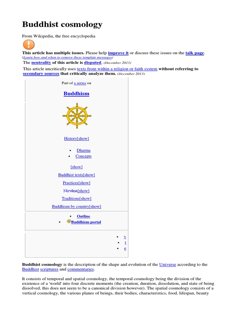 Buddhist Cosmology | Religious Faiths | Religious Belief And Doctrine