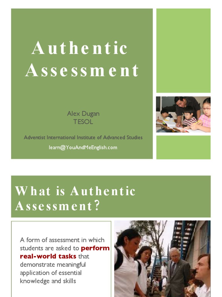 Authentic Assessment | PDF | Educational Assessment | Rubric (Academic)