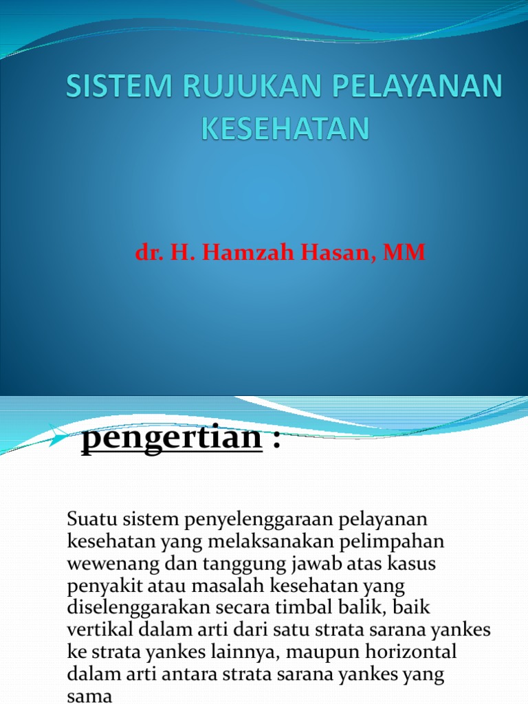 Sistem Rujukan Pelayanan Kesehatan | PDF