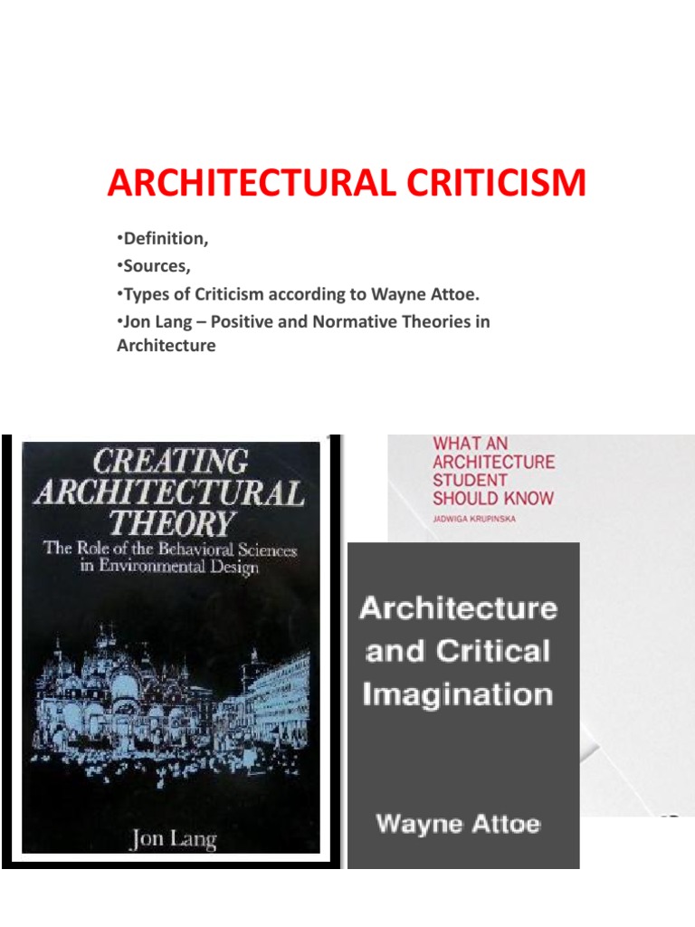 ARCHITECTURAL CRITICISM S PDF | PDF | Normative | Theory