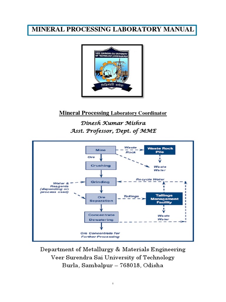 Mineral Processing Laboratory Manual | PDF | Mill (Grinding) | Industries