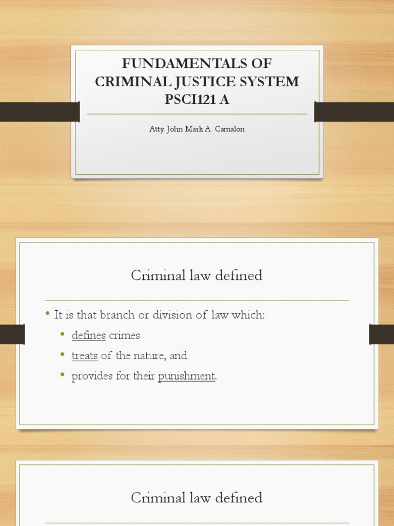 Fundamentals of Criminal Justice System | PDF | Mens Rea | Crime & Violence