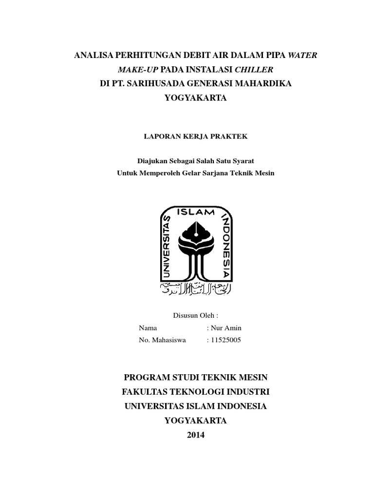 Contoh Laporan Kerja Praktek PDF | PDF