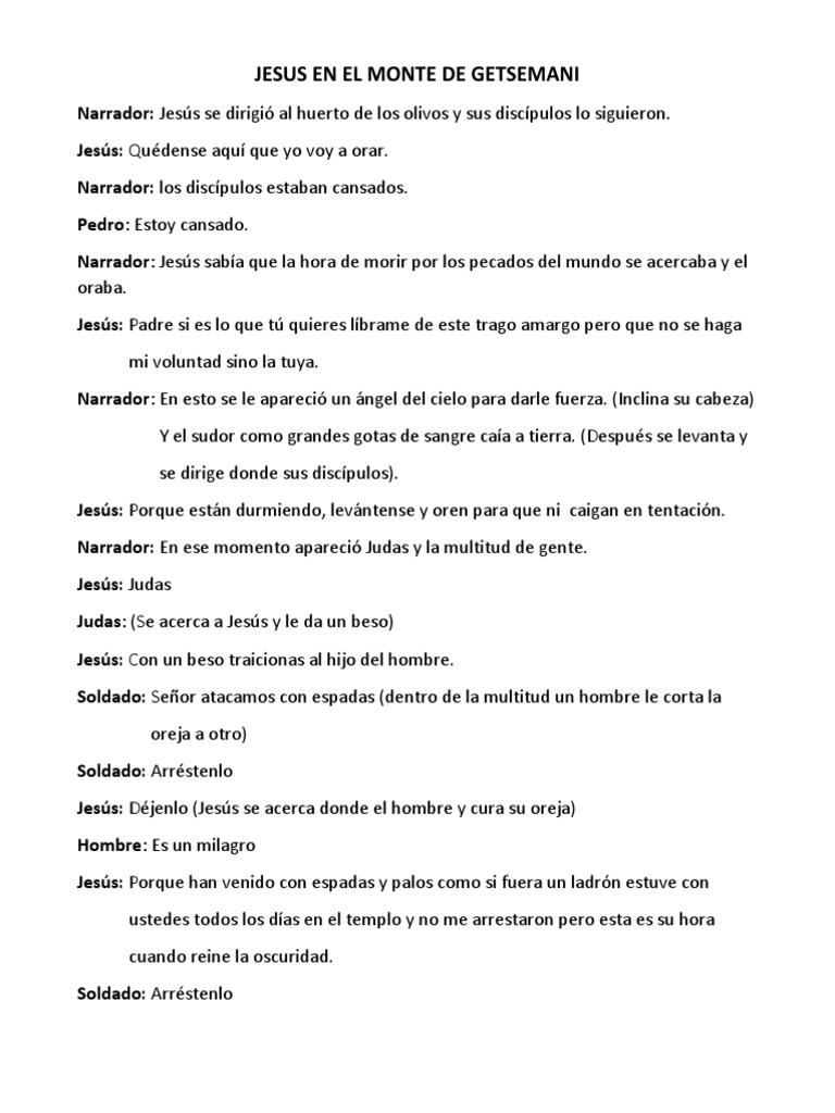 Jesus en El Monte de Getsemani | PDF