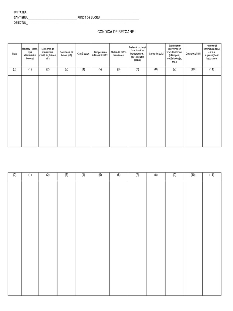 Condica Betoane | PDF