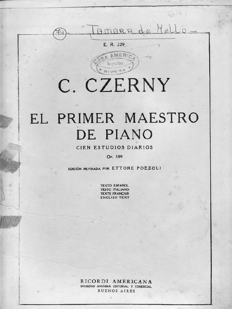 Carl Czerny - Mestre de Piano PDF | PDF | Piano | Ocio