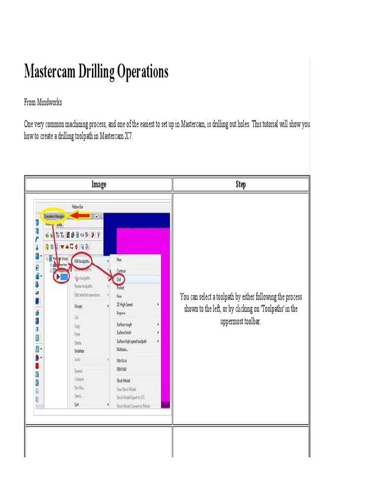 Mastercam Drilling Toolpath Guide | PDF | Drilling | Machine Tool