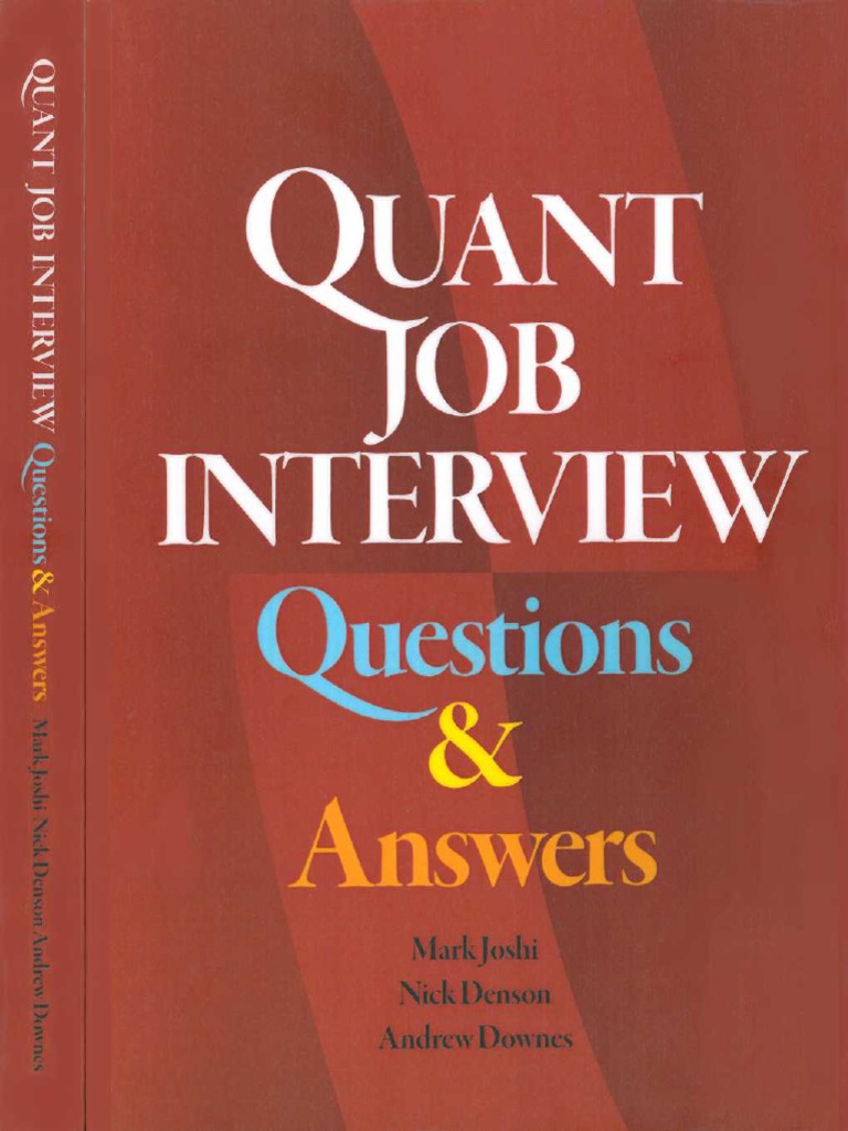 Quant Job Interview Questions and Answers PDF | PDF