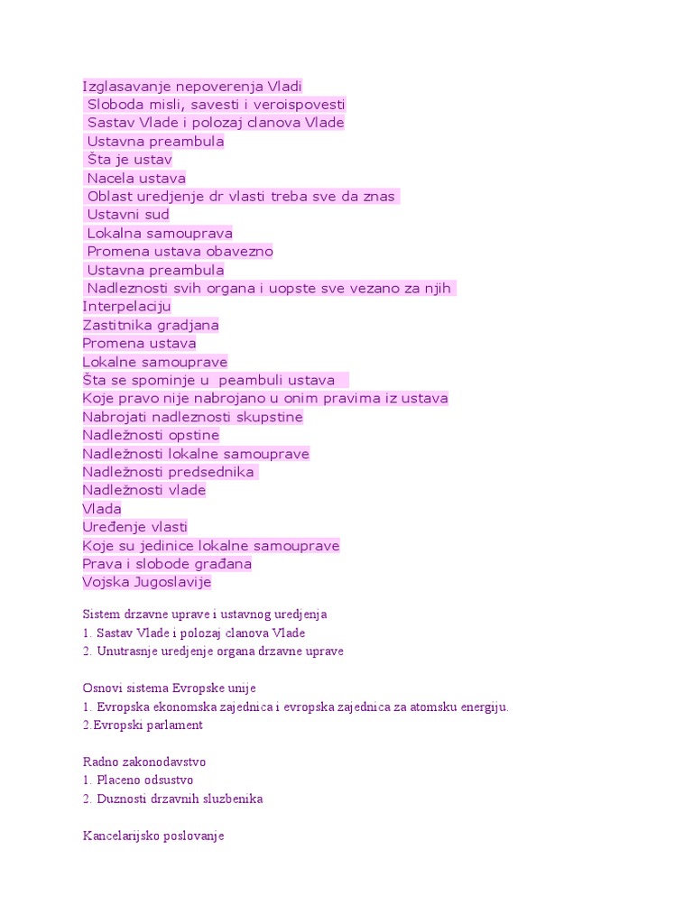 Pitanja Drzavni Ispit | PDF