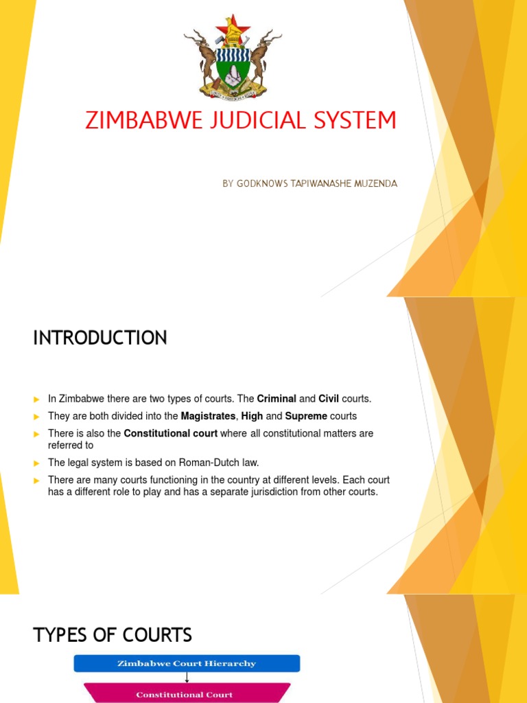 Zimbabwe Judicial System | PDF | Supreme Courts | Jurisdiction