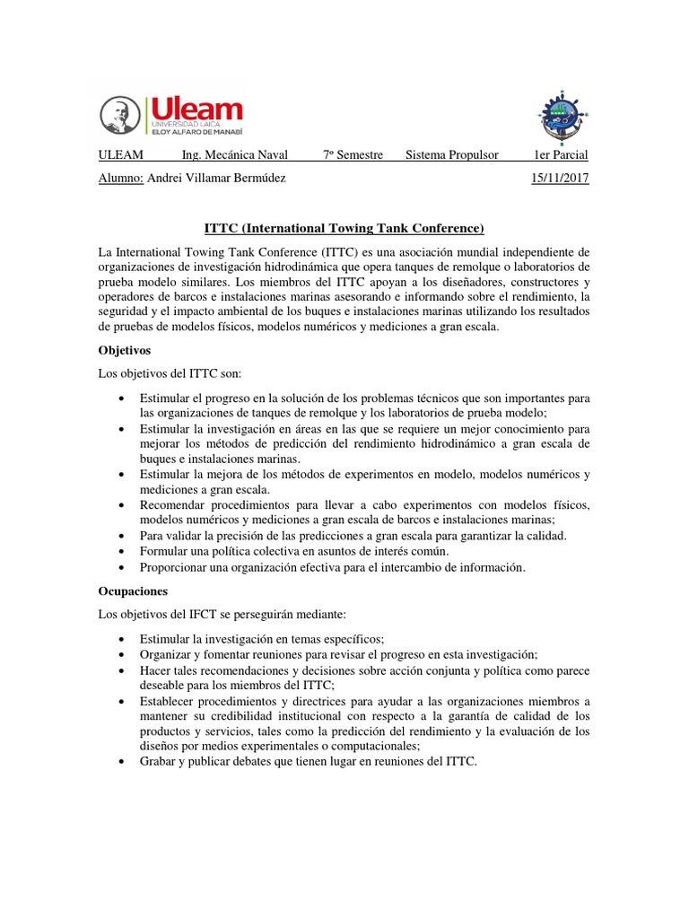 ITTC Line y ATTC Line | PDF | Predicción | Organización internacional ...