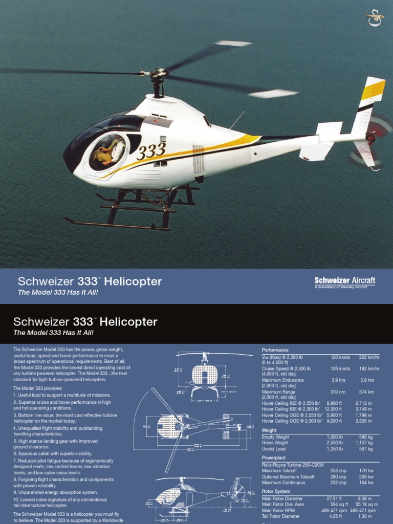 333 Data Sheet | PDF | Helicopter | Helicopter Rotor