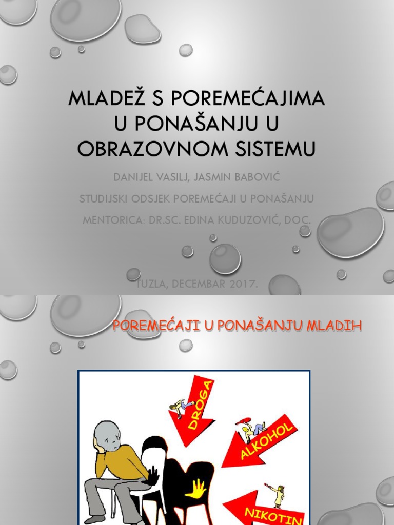 Poremecaji U Ponasanju Mladeži | PDF