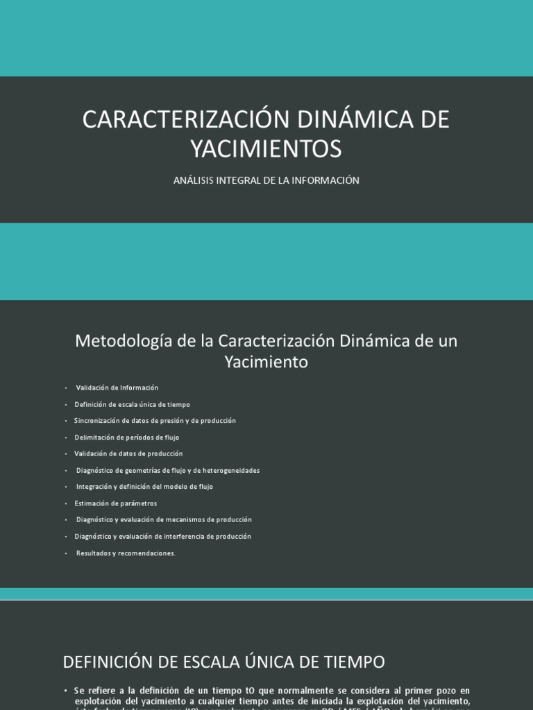 Caracterización Dinámica de Yacimientos | PDF