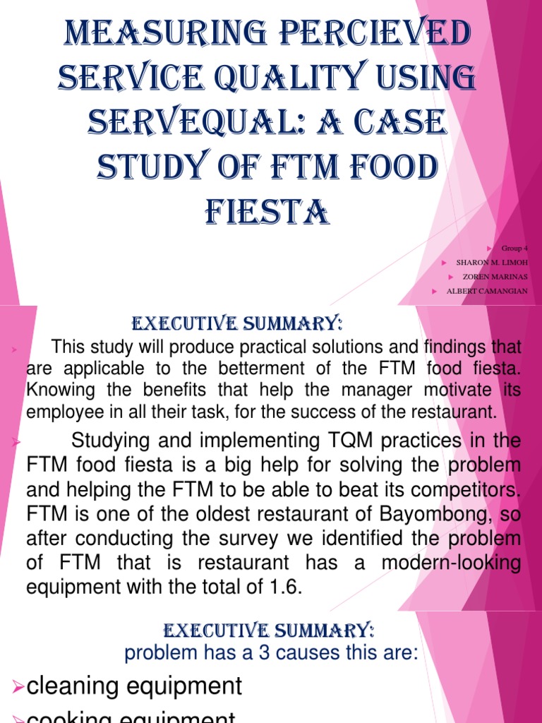 Service Quality Assessment at FTM Fiesta | PDF | Behavioural Sciences ...