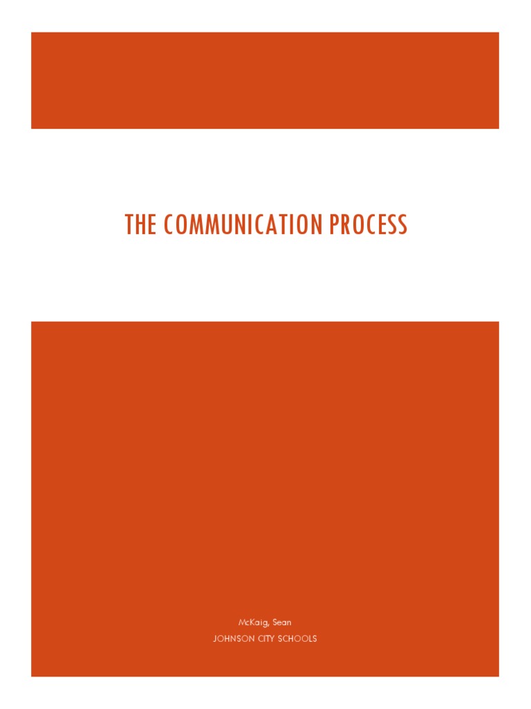 Communciation Process | PDF | Semiotics | Communication
