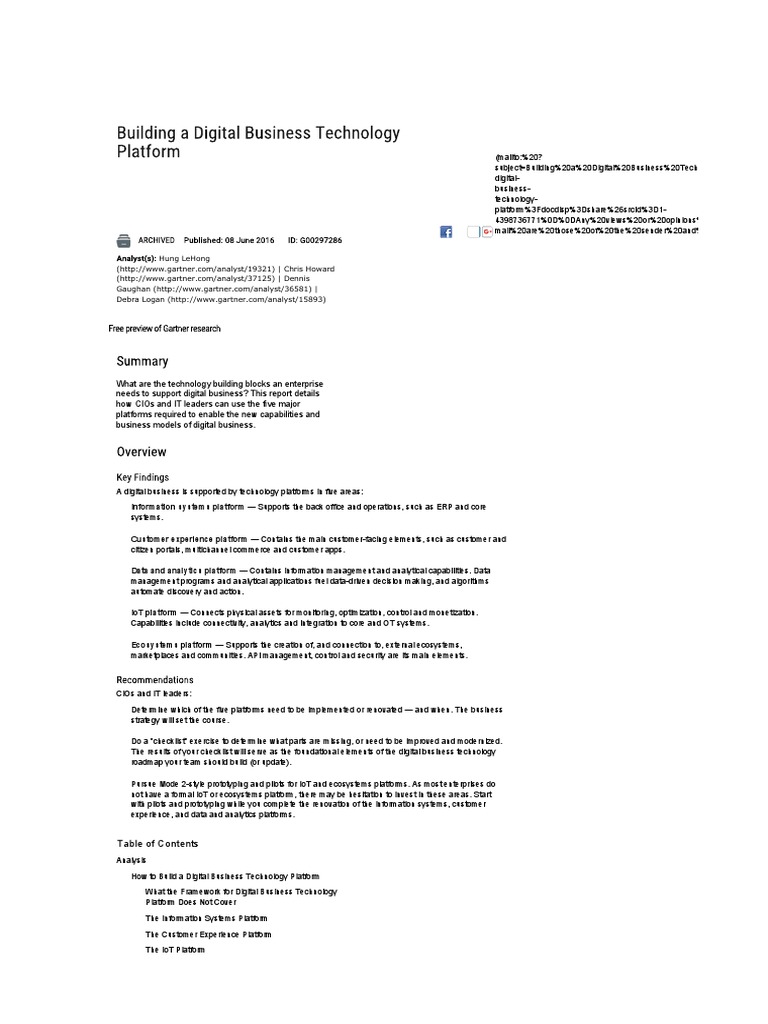 Building Digital Business Technology Platform | PDF | Internet Of ...