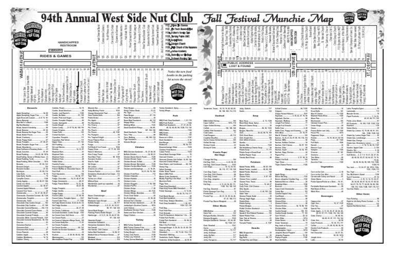 West Side Nut Club Festival Munchie Map | PDF | Christian Organizations ...