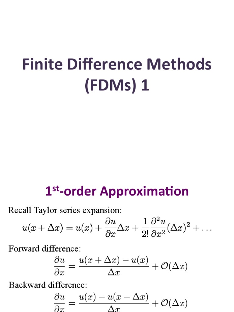 Finite Difference Methods | System Of Linear Equations | Equations
