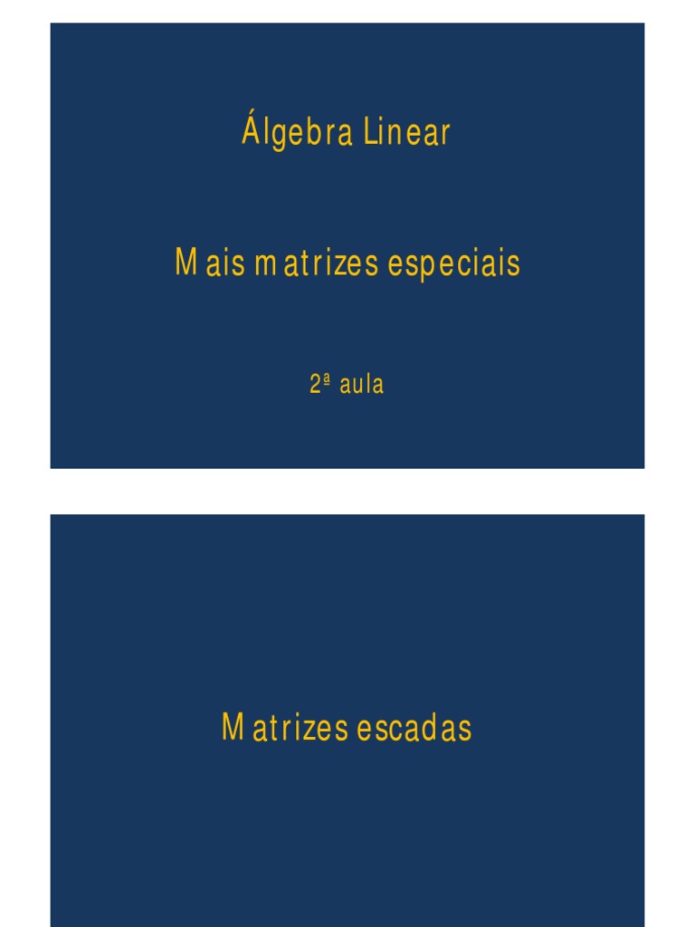 Matriz Escada.pdf | Matriz (Matemática) | Conceitos Matemáticos