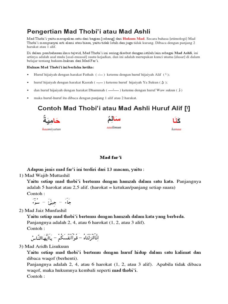 Mad Fari Dan Contohnya | PDF