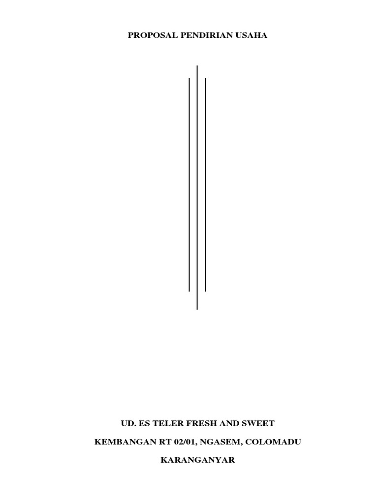 Proposal Pendirian Usaha Es Teler | PDF