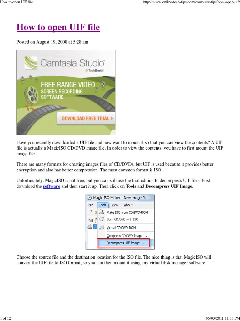 How To Open UIF File | PDF | Microsoft Windows | Computer File
