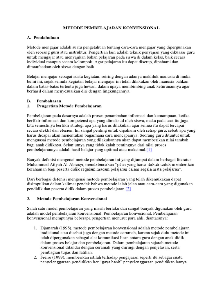 Metode Konvensional | PDF