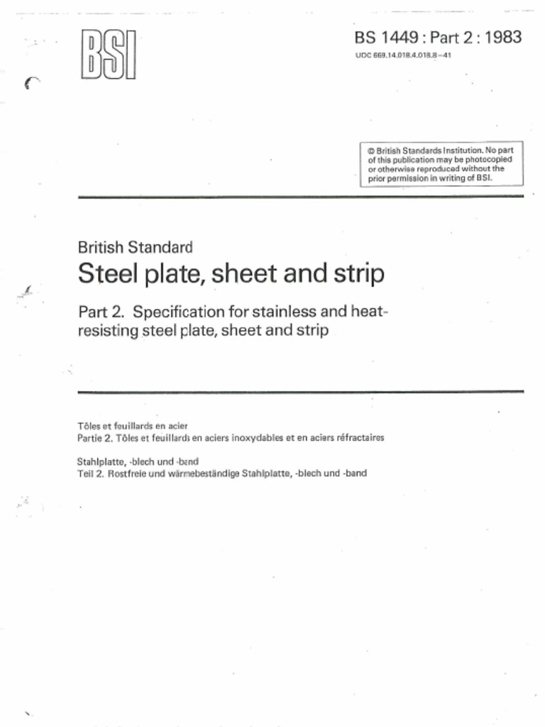 BS 1449 Part 2 PDF | PDF