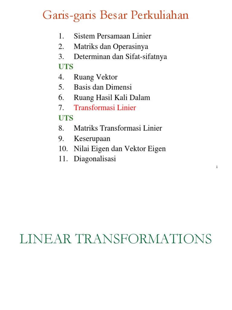 Transformasi Linier-14 | PDF | Vector Space | Linear Subspace
