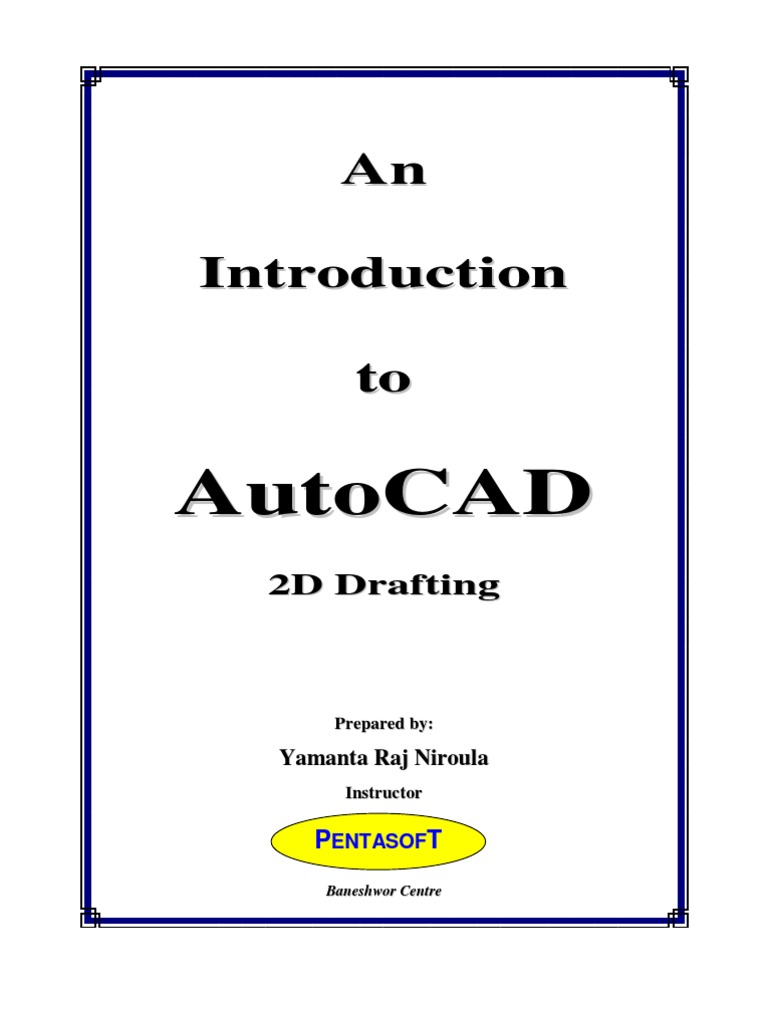 Yamanta's AutoCAD Manual (2D Drafting) | PDF | Disk Storage | Cartesian ...