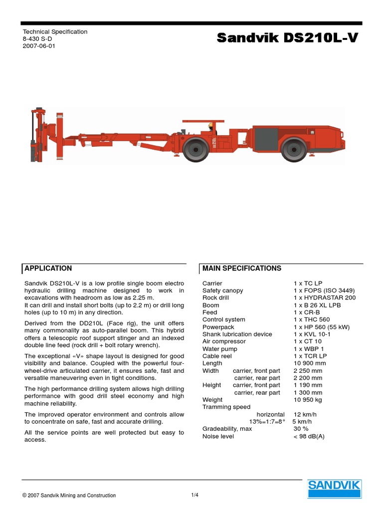Sandvik Ds210l V | Engines | Drilling Rig