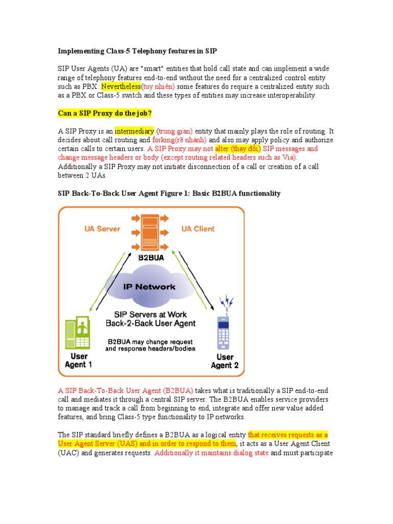 Implementing Class-5 Telephony Features in SIP | PDF | Session Initiation Protocol | Radius