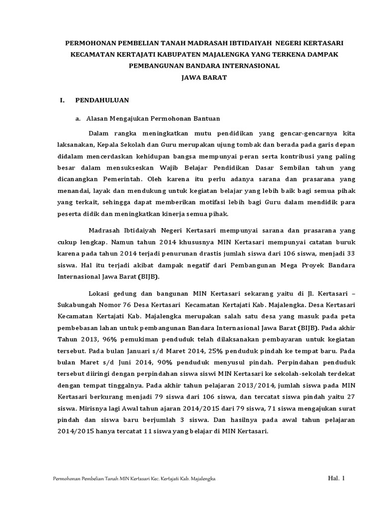Proposal Pengadaan Tanah Pdf 