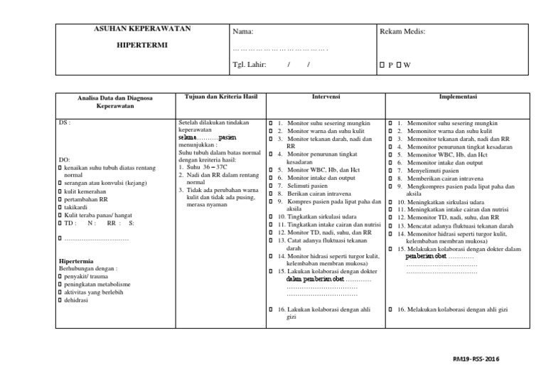 Askep Hipertermi | PDF
