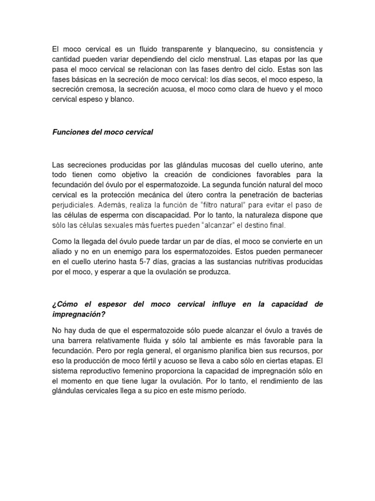 Ciclo Cervical | PDF | Moco | Ciclo menstrual