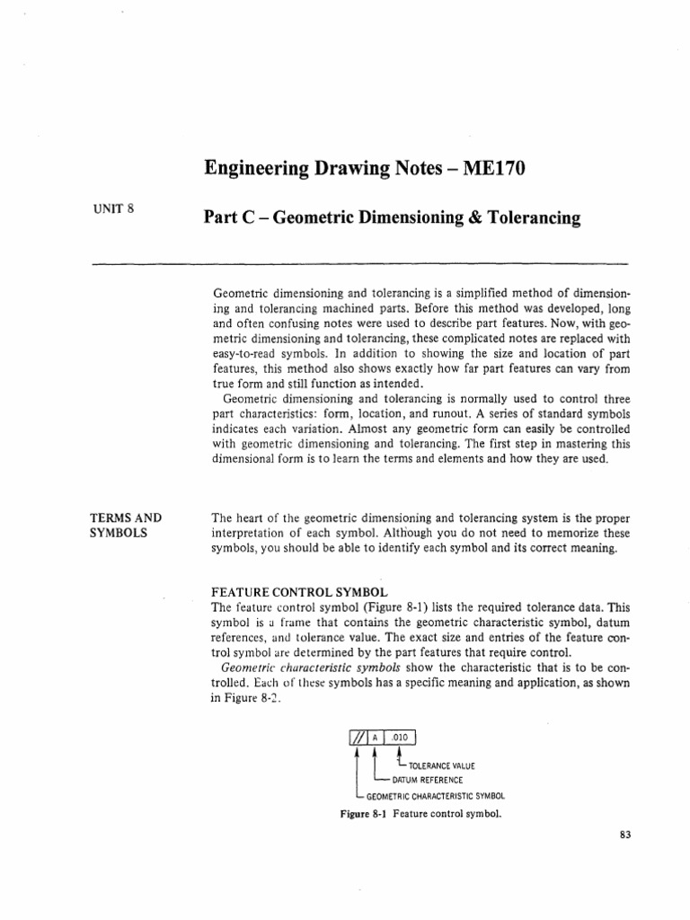 Engineering Drawing Notes - Geometric Dimensioning & Tolerancing PDF ...