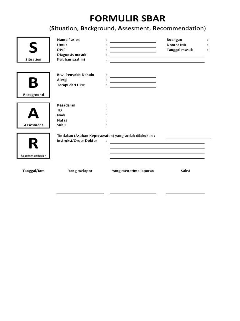 Form SBAR | PDF
