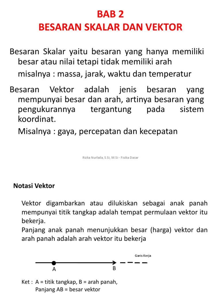 Bab 2 Besaran Skalar Dan Vektor | PDF