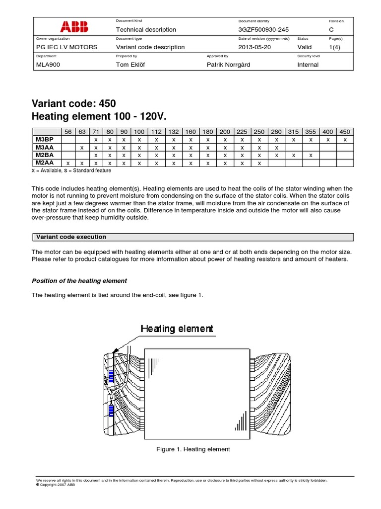 Abb Motor Heaters | PDF | Automation | Heating, Ventilating, And Air ...