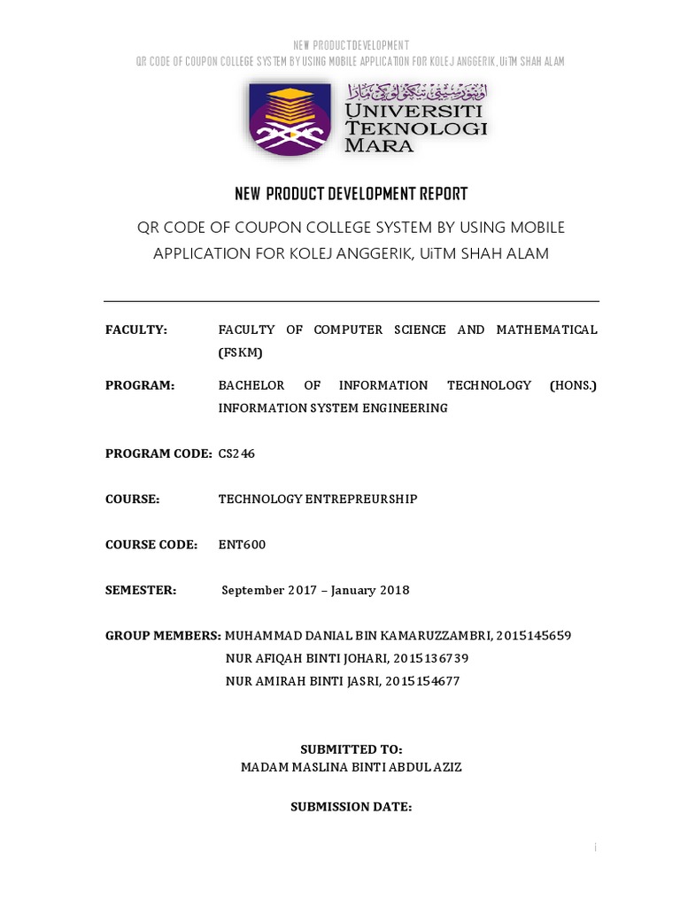 NPD Report Ent600 CS246 | PDF | We Chat | Qr Code